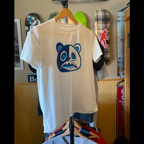 Tops | Baws Shirt Bear Teeth Blue Kaws Takashi Murakami Collage Drop ...